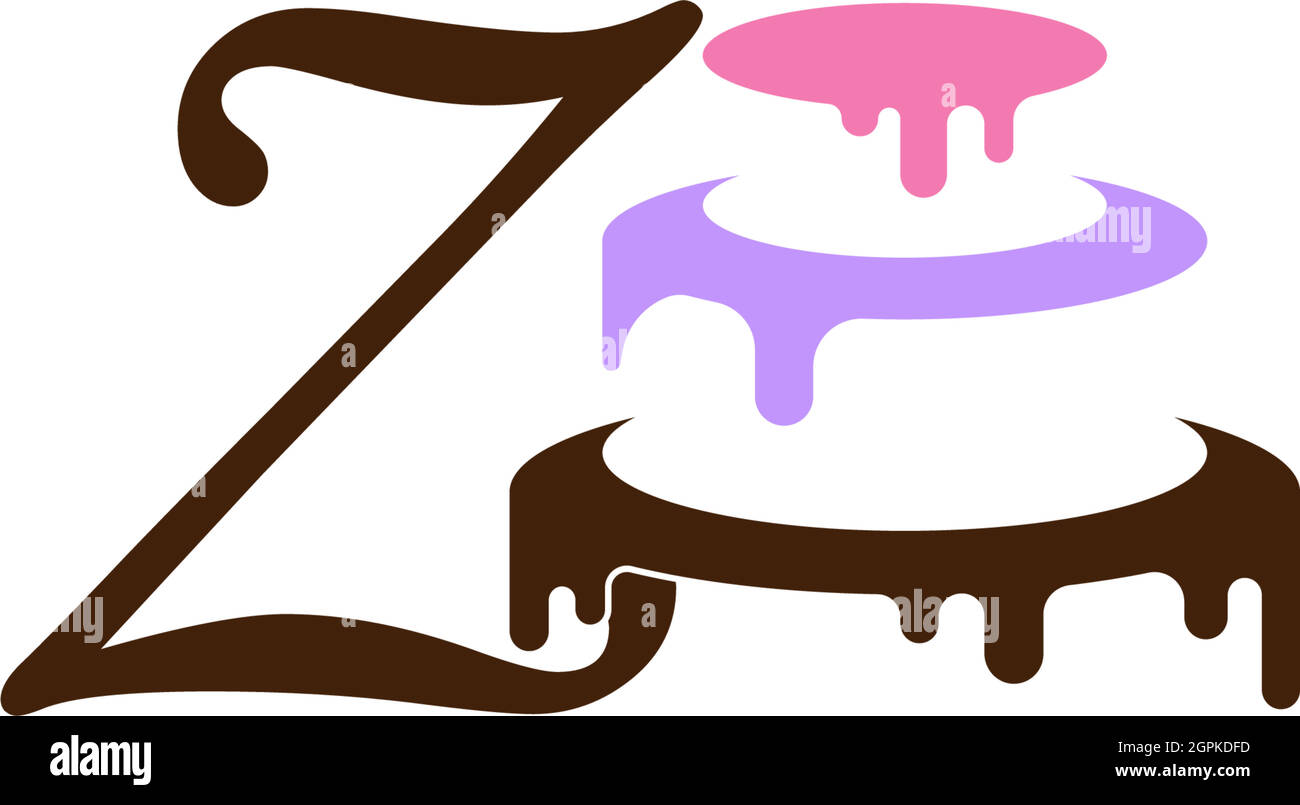Letter Z icon with wedding cake design template vector Stock Vector ...