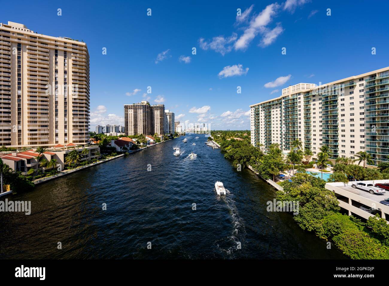 Aerial photo Intracoastal Waterway Miami Aventura Stock Photo - Alamy
