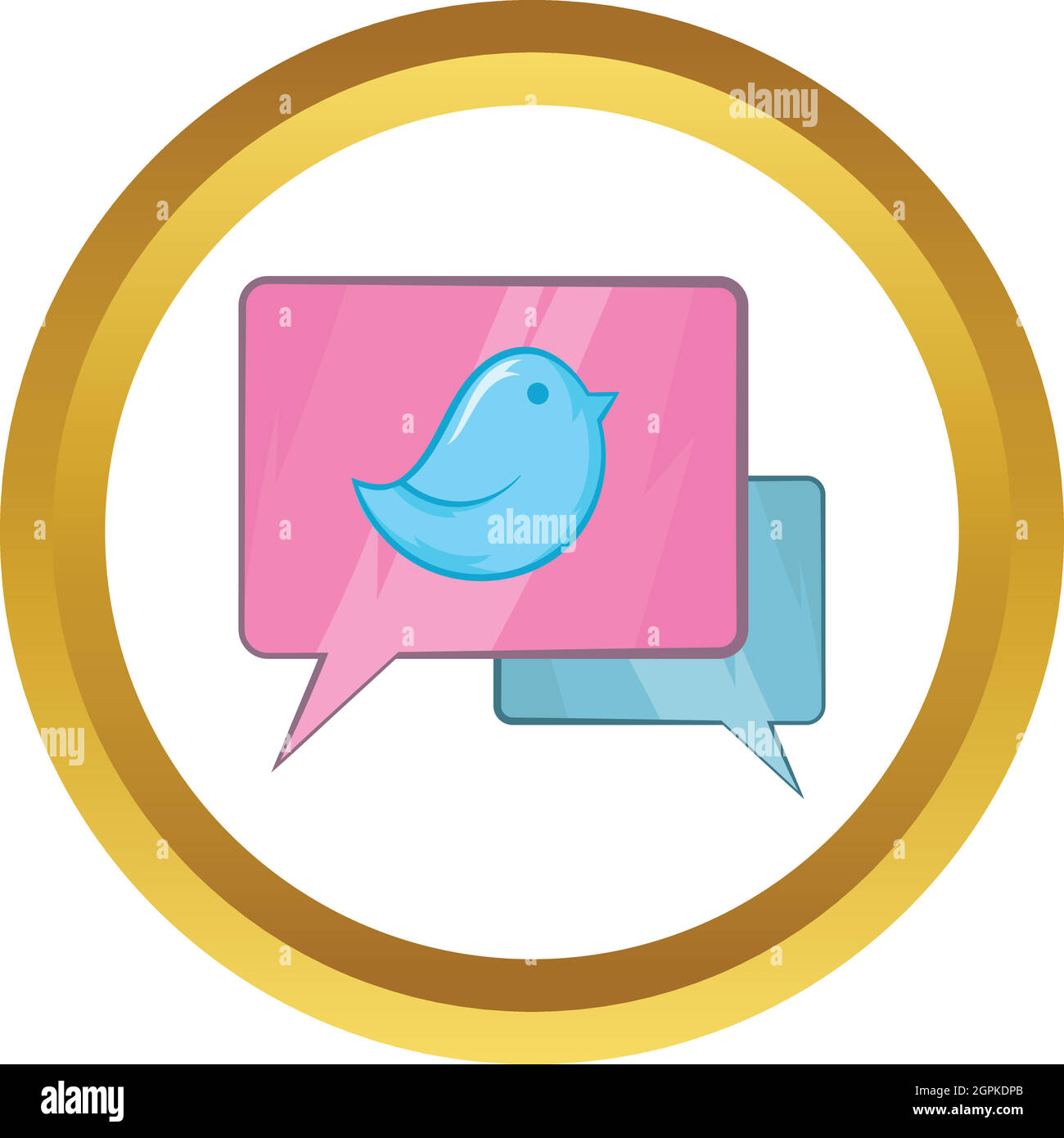 Bird on a speech bubble vector icon Stock Vector Image & Art - Alamy