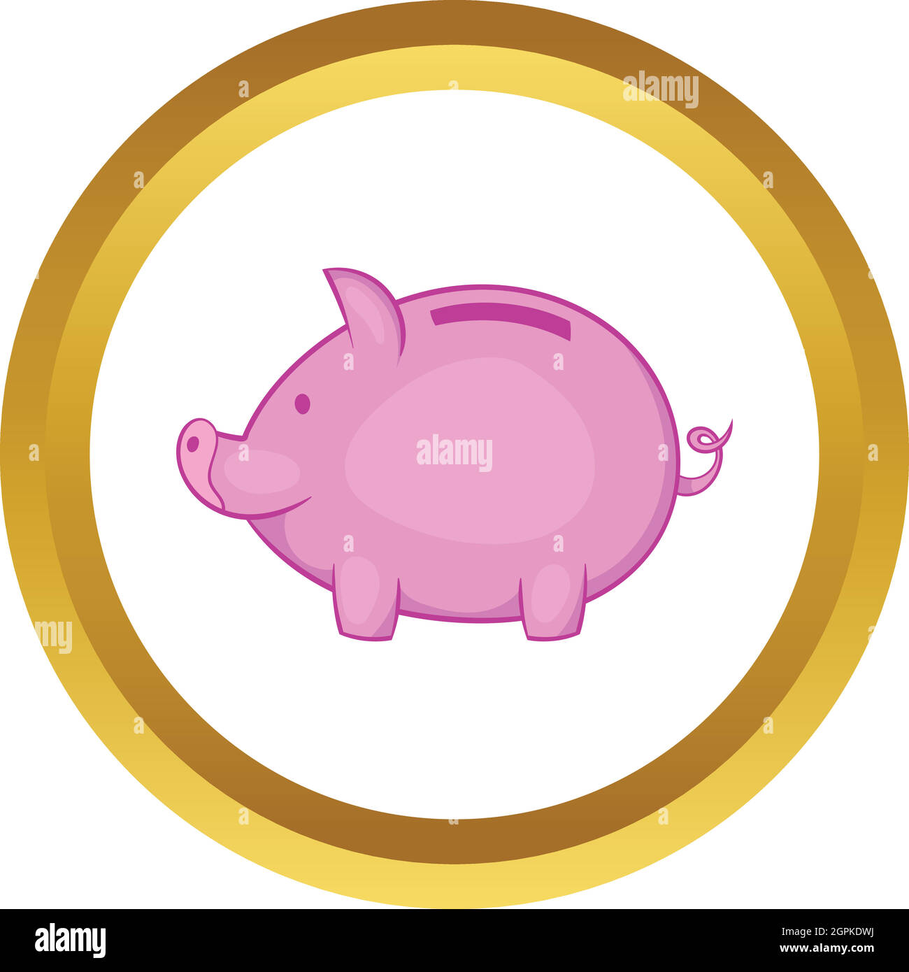 Pink piggy bank vector icon Stock Vector Image & Art - Alamy