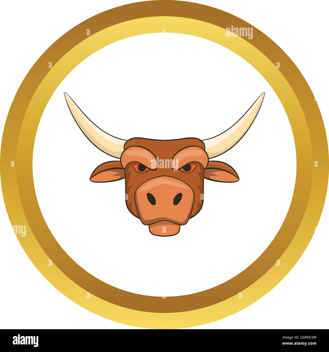 Bull head icon hi-res stock photography and images - Alamy