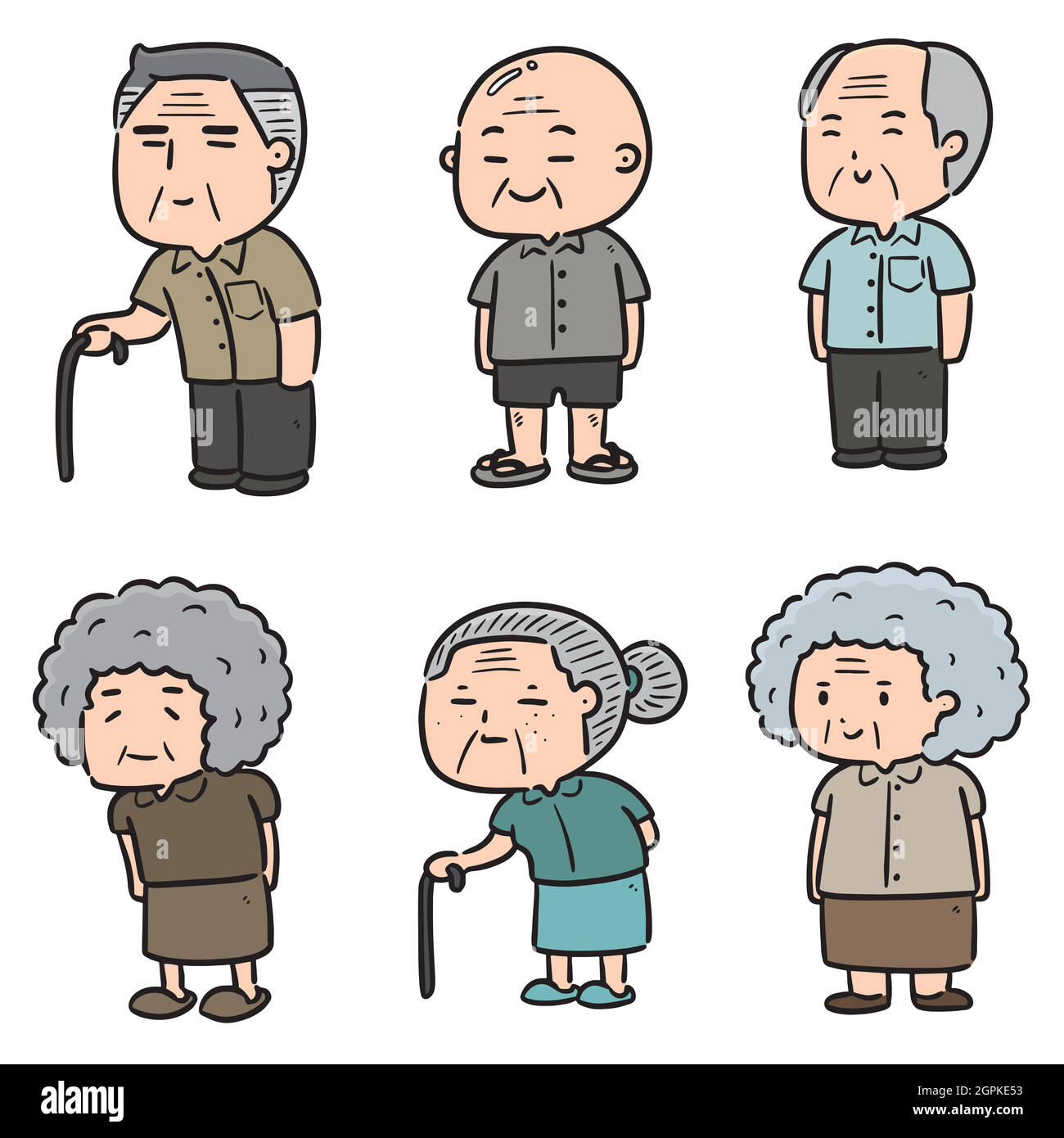 vector set of elder people Stock Vector Image & Art - Alamy