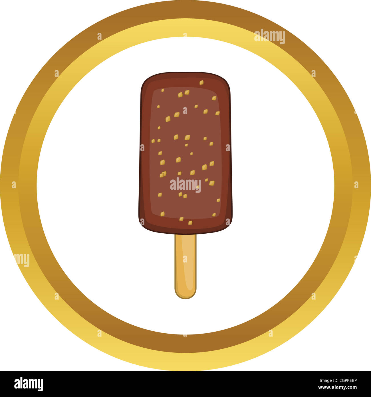 Chocolate ice cream vector icon Stock Vector Image & Art - Alamy