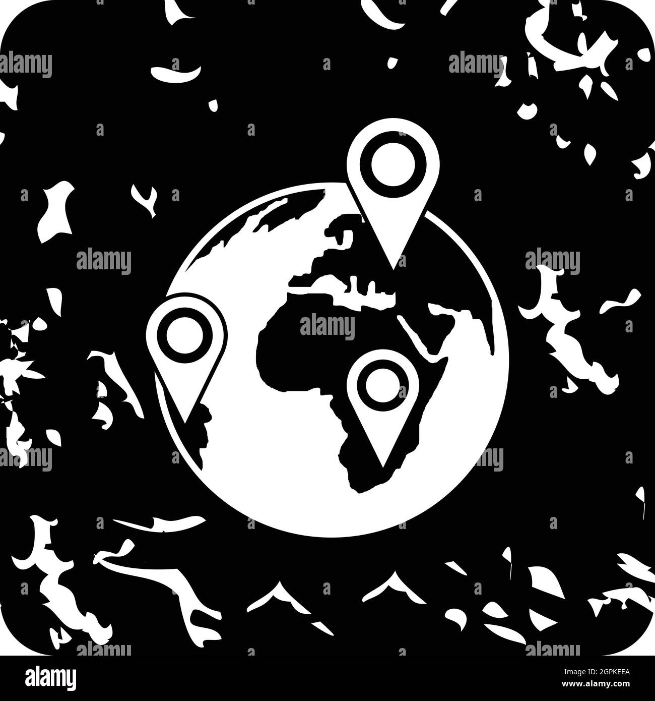 Planet earth pointer marks hi-res stock photography and images - Alamy