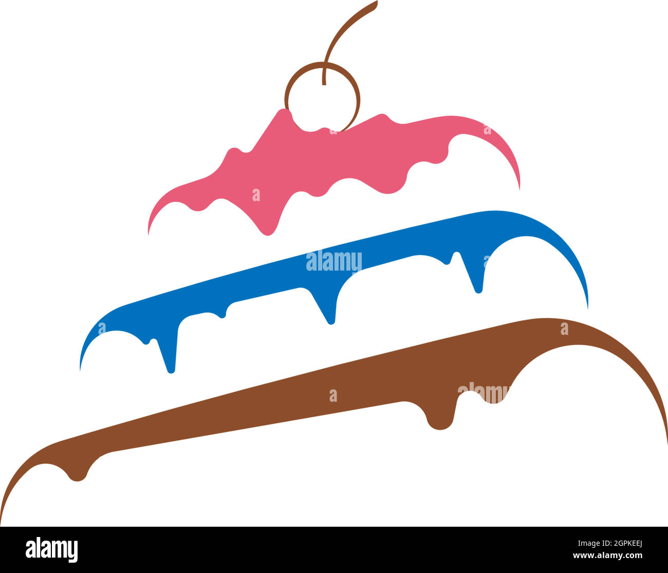 Wedding cake logo, Cake icon design vector illustration Stock Vector ...