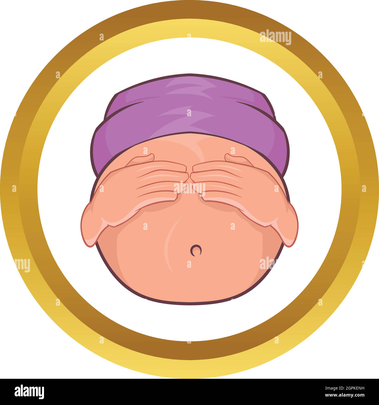 Pregnant Belly Vector Icon Cartoon Style Stock Vector Image And Art Alamy