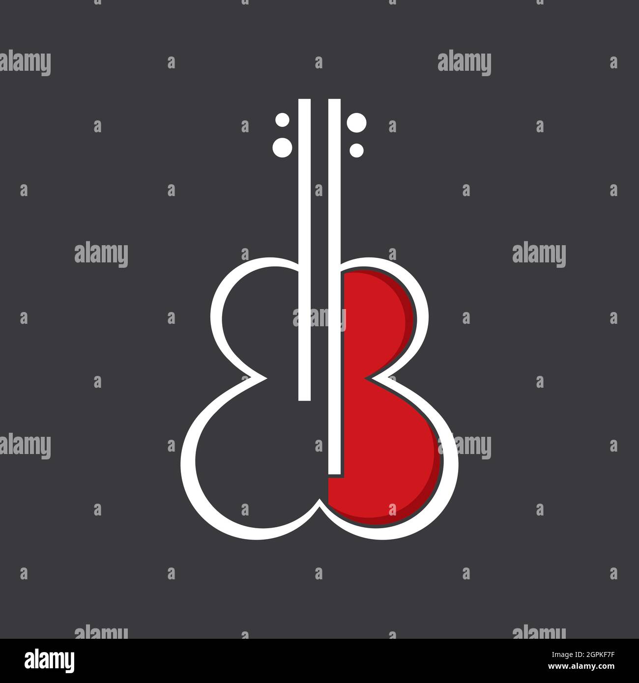 Violin vector logo template design Stock Photo - Alamy