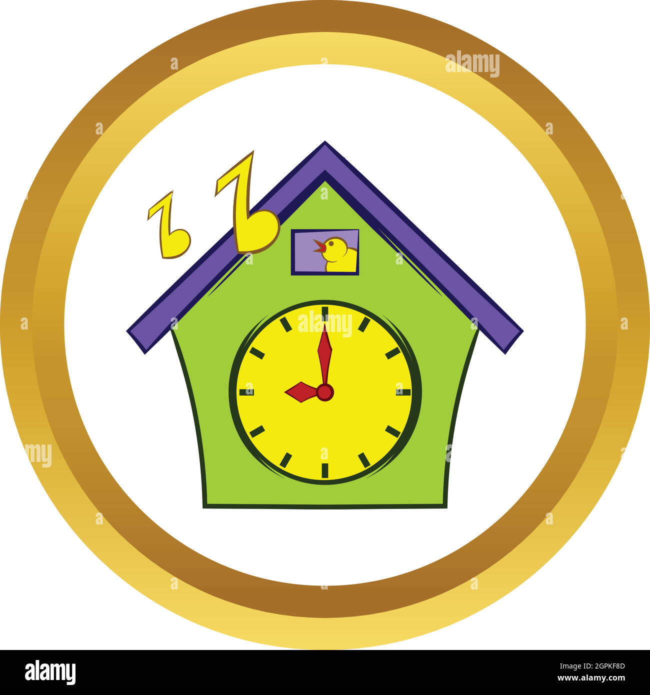 Wooden pendulum clock icon Stock Vector Images - Alamy