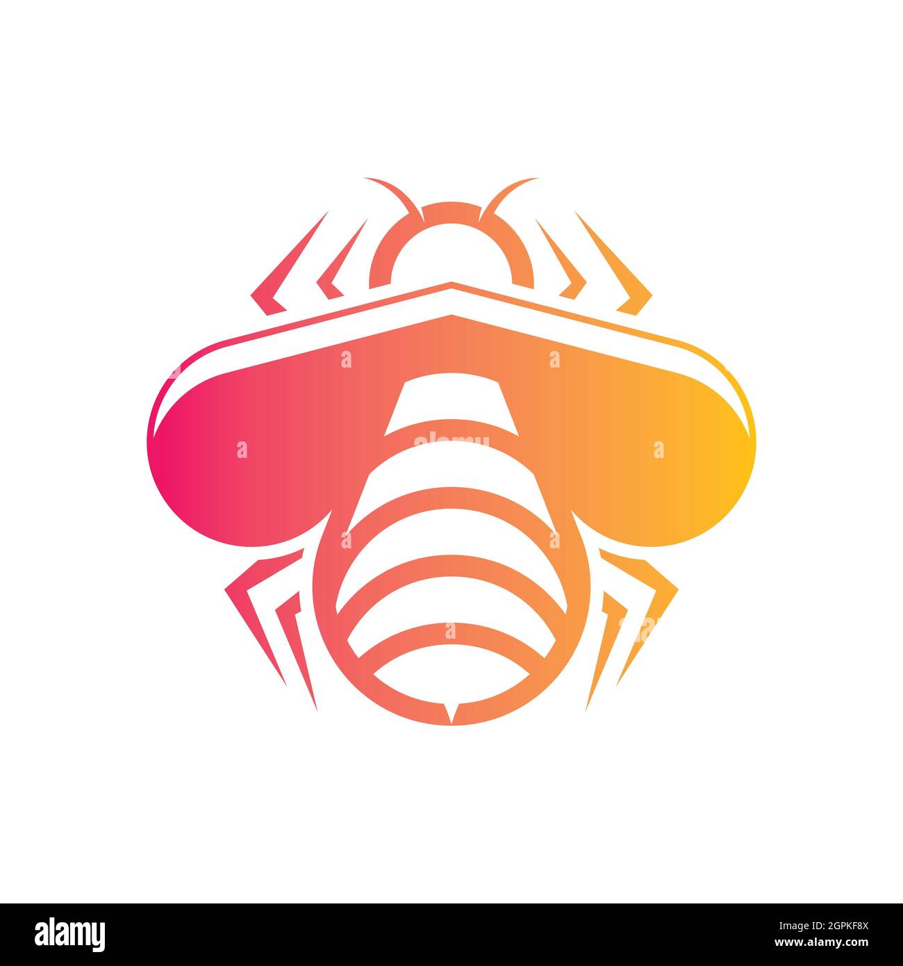 Bee icon vector illustration Cut Out Stock Images & Pictures - Alamy