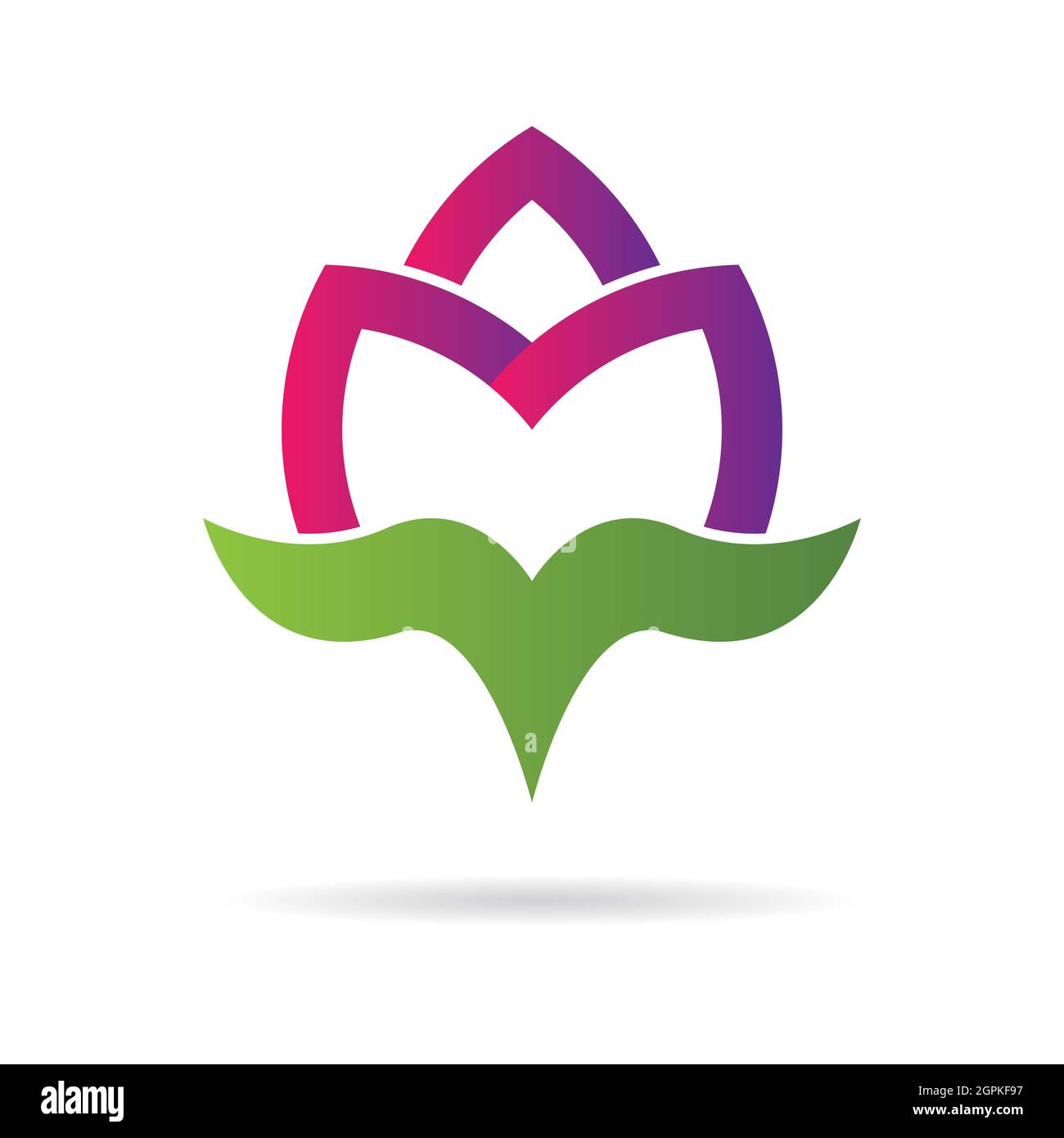 Flower logo vector icon design Stock Photo - Alamy