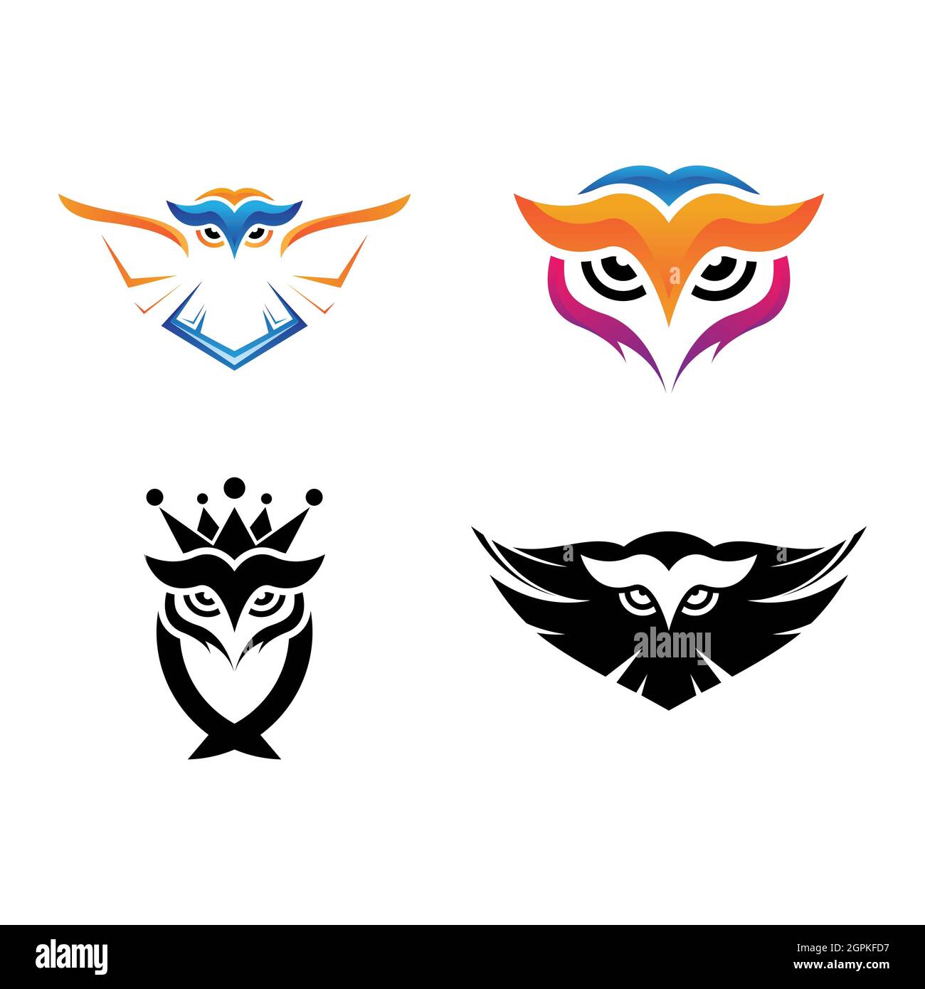 Feather set icon logo Cut Out Stock Images & Pictures - Alamy