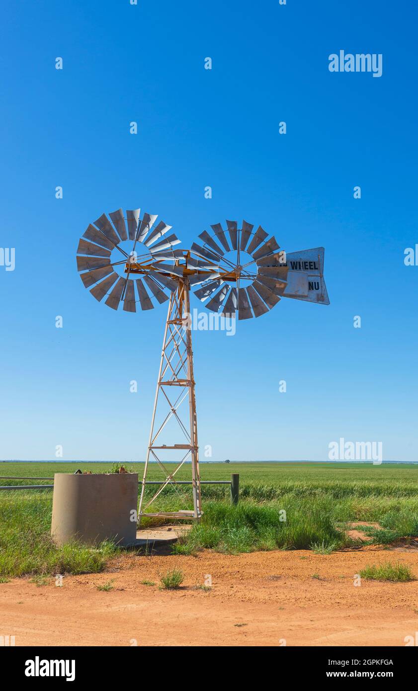 A double windvane, an art installation in the small rural town of ...