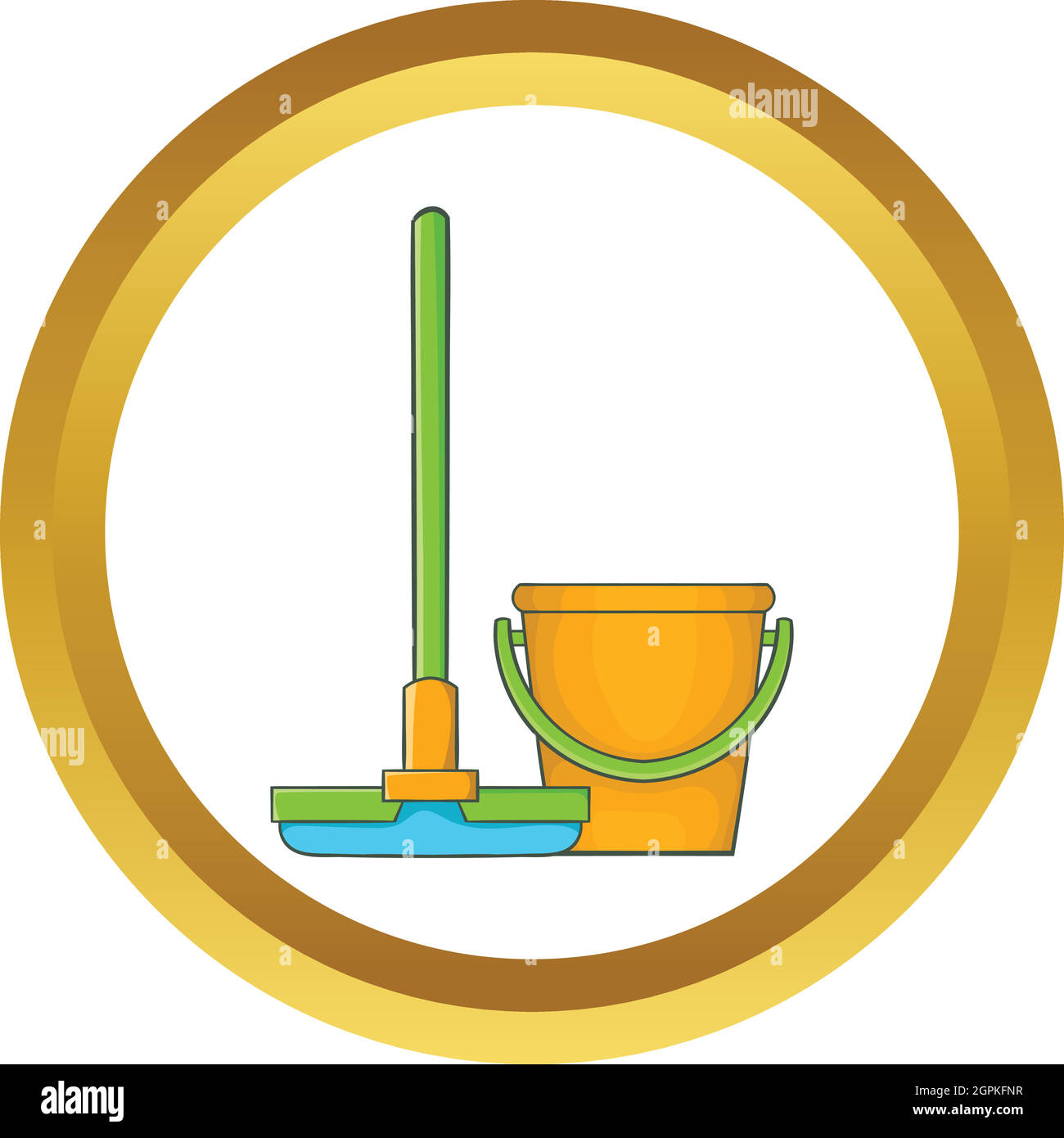 Mop bucket cleaning equipment Stock Vector Images - Alamy