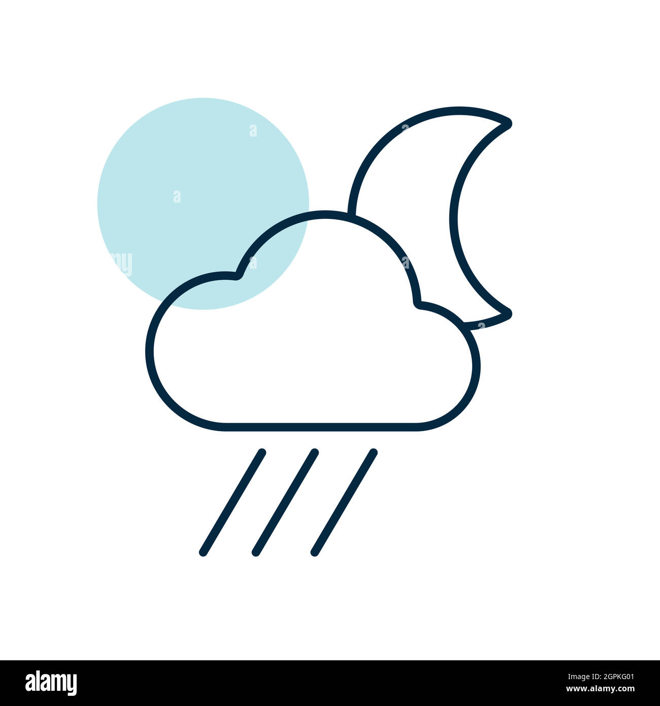 Storm moonlight Stock Vector Images - Alamy