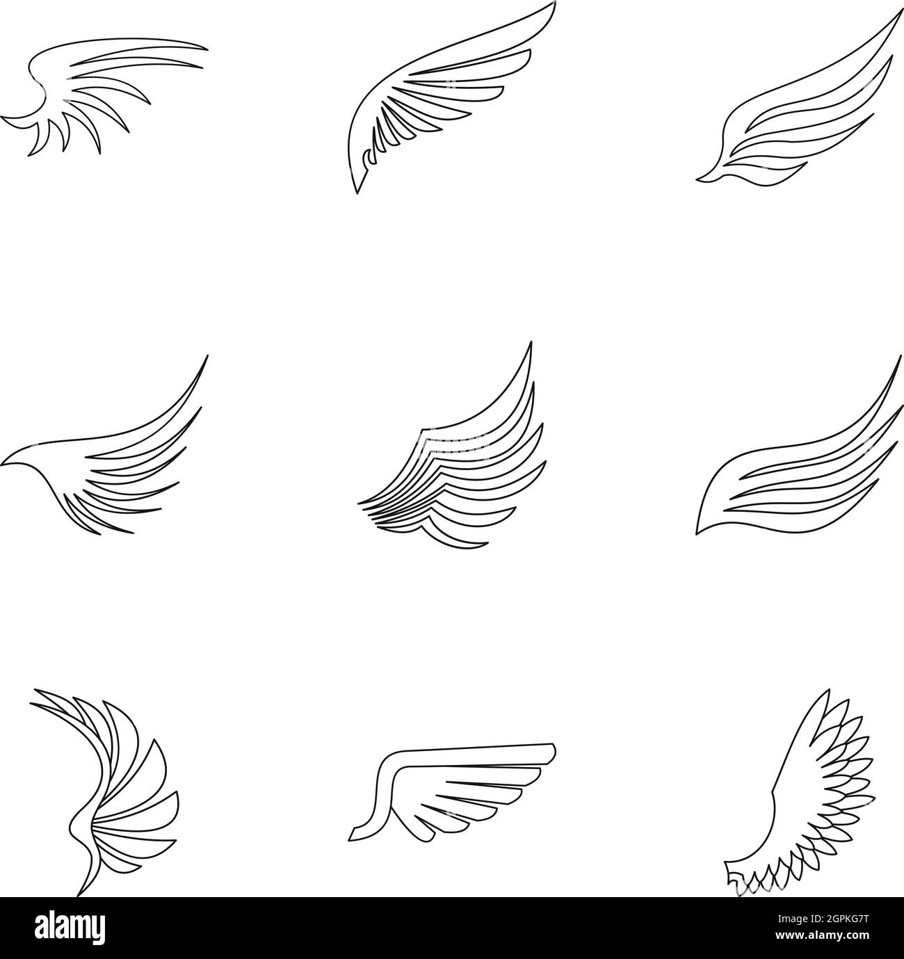 Set bird Black and White Stock Photos & Images - Alamy