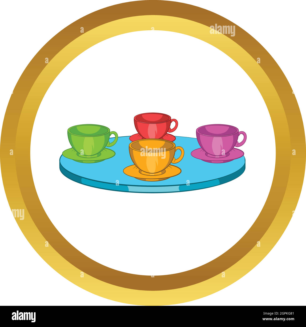 Attraction cups of tea spinning vector icon Stock Vector Image & Art ...