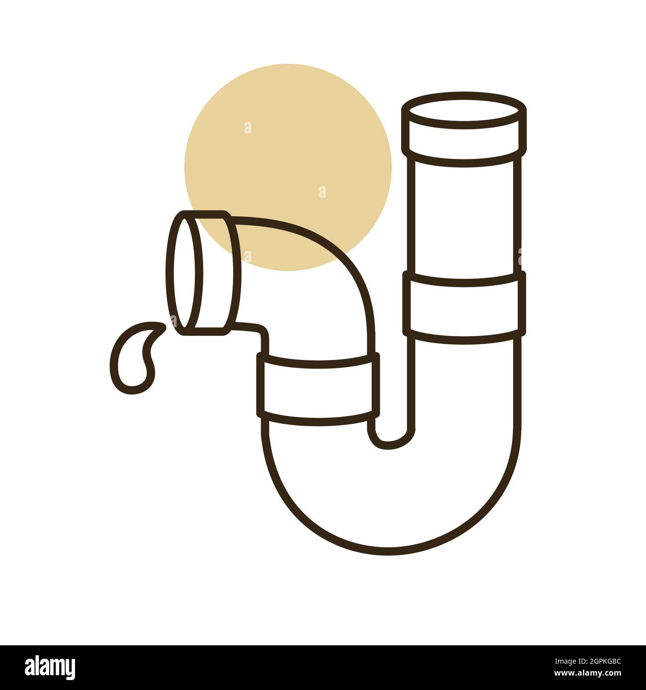 Plumbing pipes vector flat icon. Construction, repair Stock Vector ...