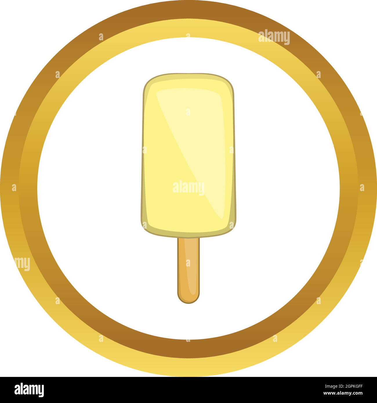 Yellow ice cream vector icon Stock Vector Image & Art - Alamy