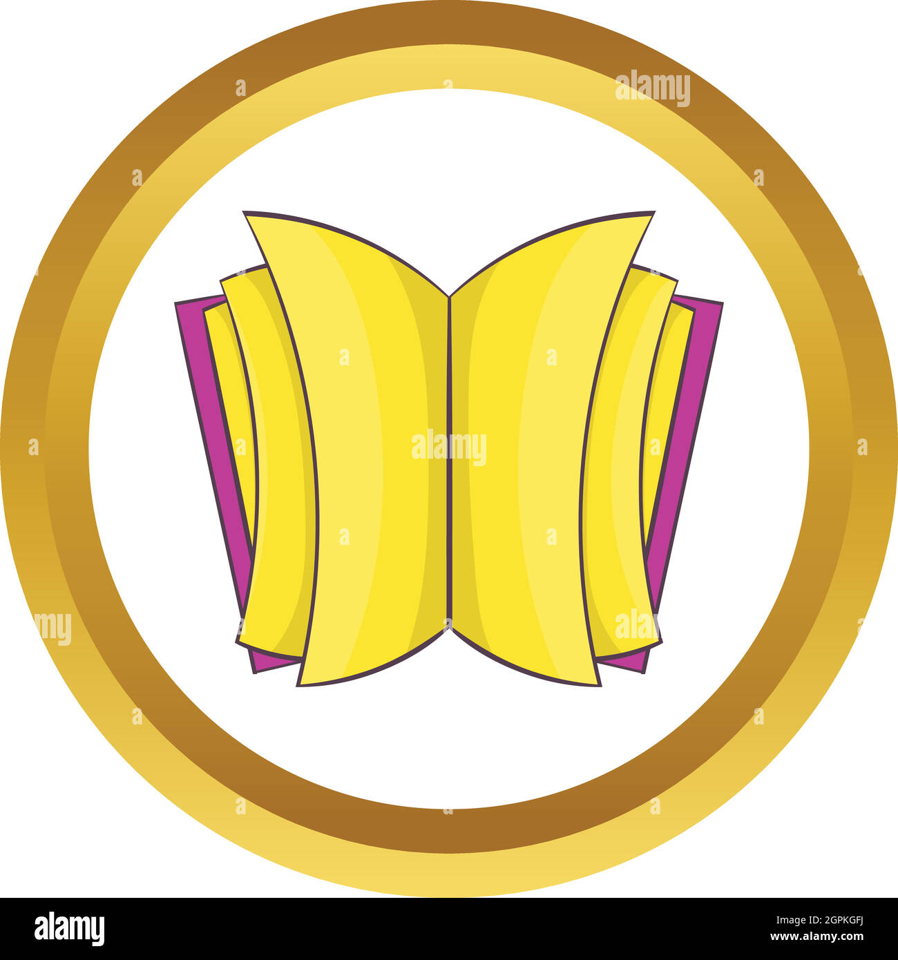 Open thick book vector icon Stock Vector Image & Art - Alamy