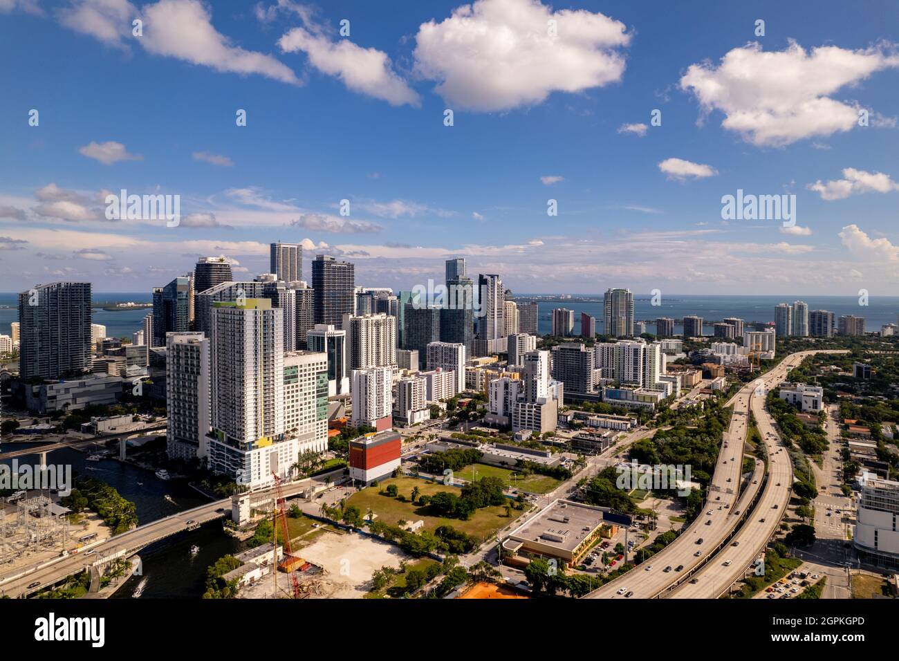 Drone downtown miami hi-res stock photography and images - Alamy