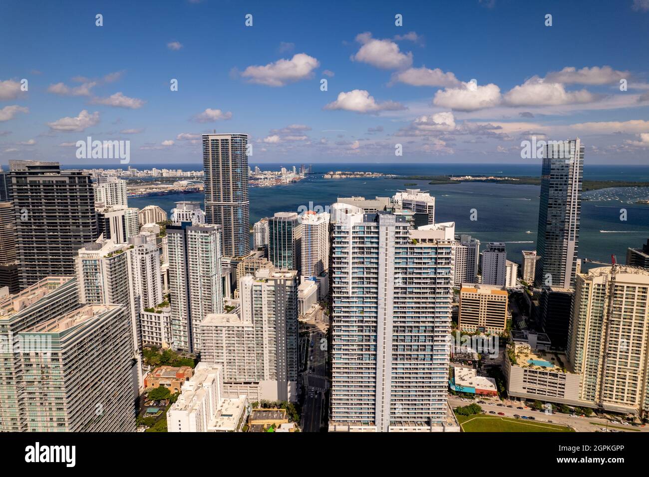 Aerial brickell miami river hi-res stock photography and images - Alamy