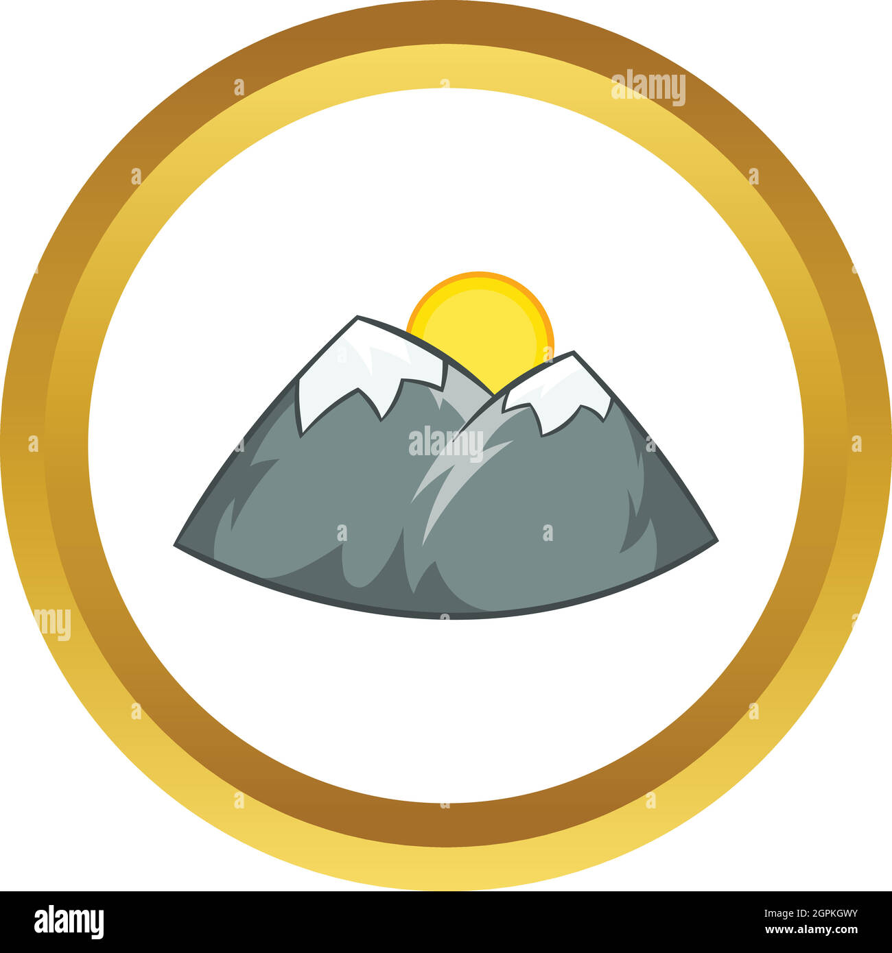 Snow grass sun adventure Stock Vector Images - Alamy