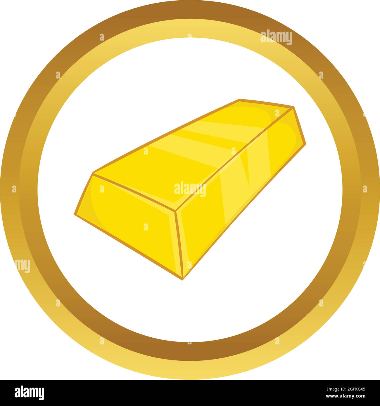 Gold ingot vector icon Stock Vector Image & Art - Alamy
