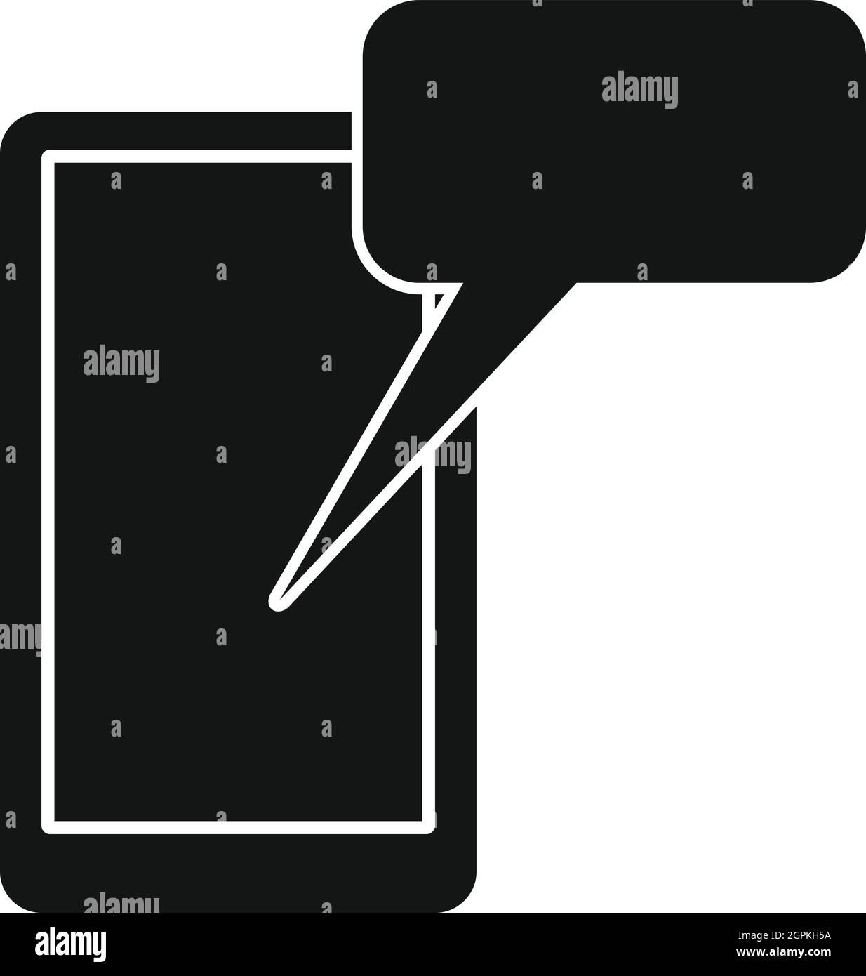 Simple line icon smartphone Black and White Stock Photos & Images - Alamy