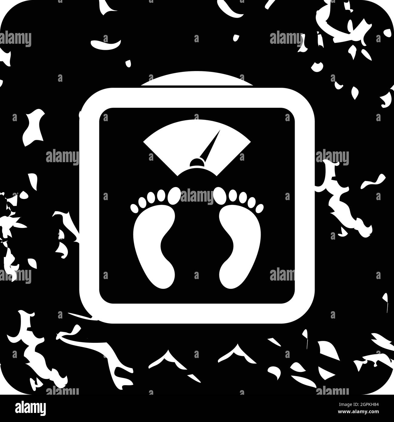 Floor scales icon, grunge style Stock Vector Image & Art - Alamy