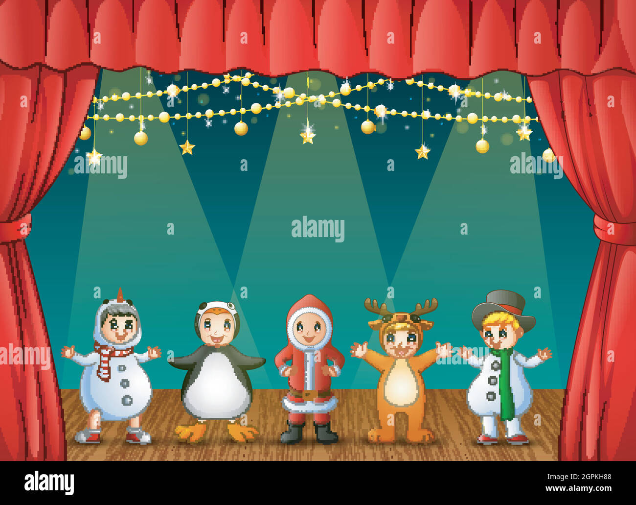 Children costumes stage Stock Vector Images - Alamy