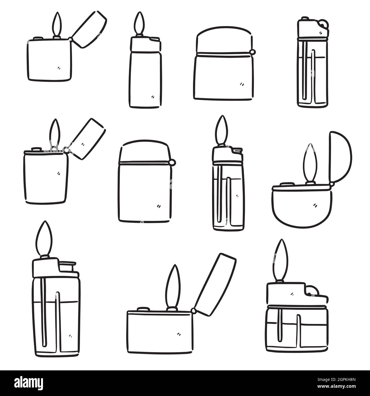 vector set of lighter Stock Vector Image & Art - Alamy
