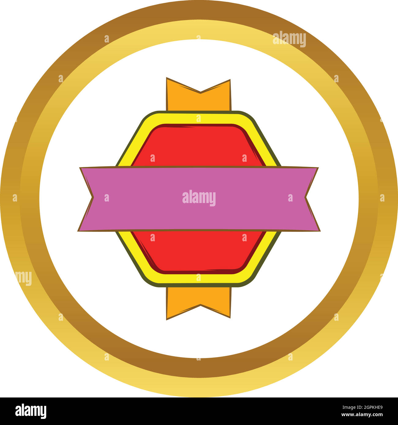 Circle ribbon red frame Stock Vector Images - Alamy