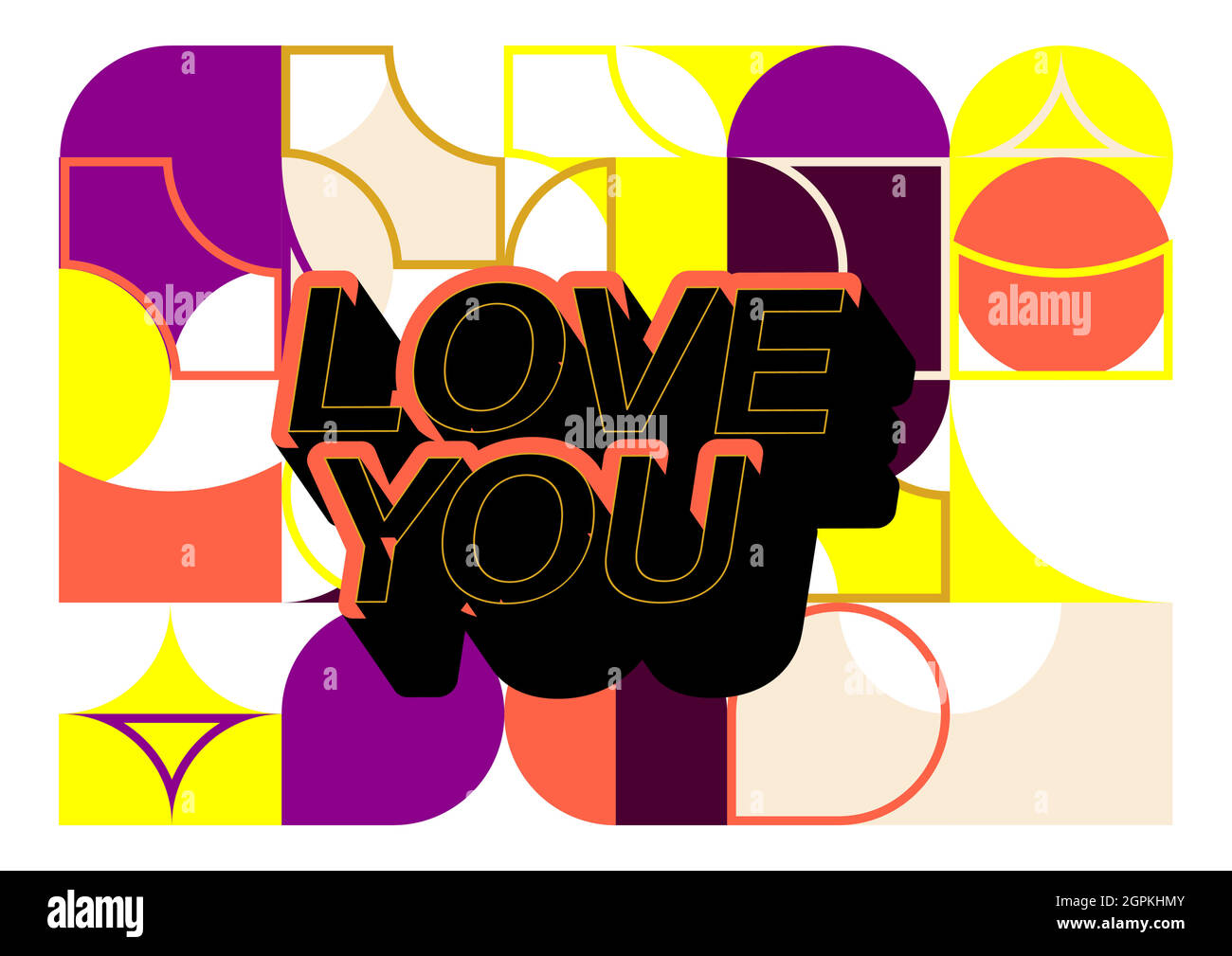 Love you text Stock Vector Images - Alamy
