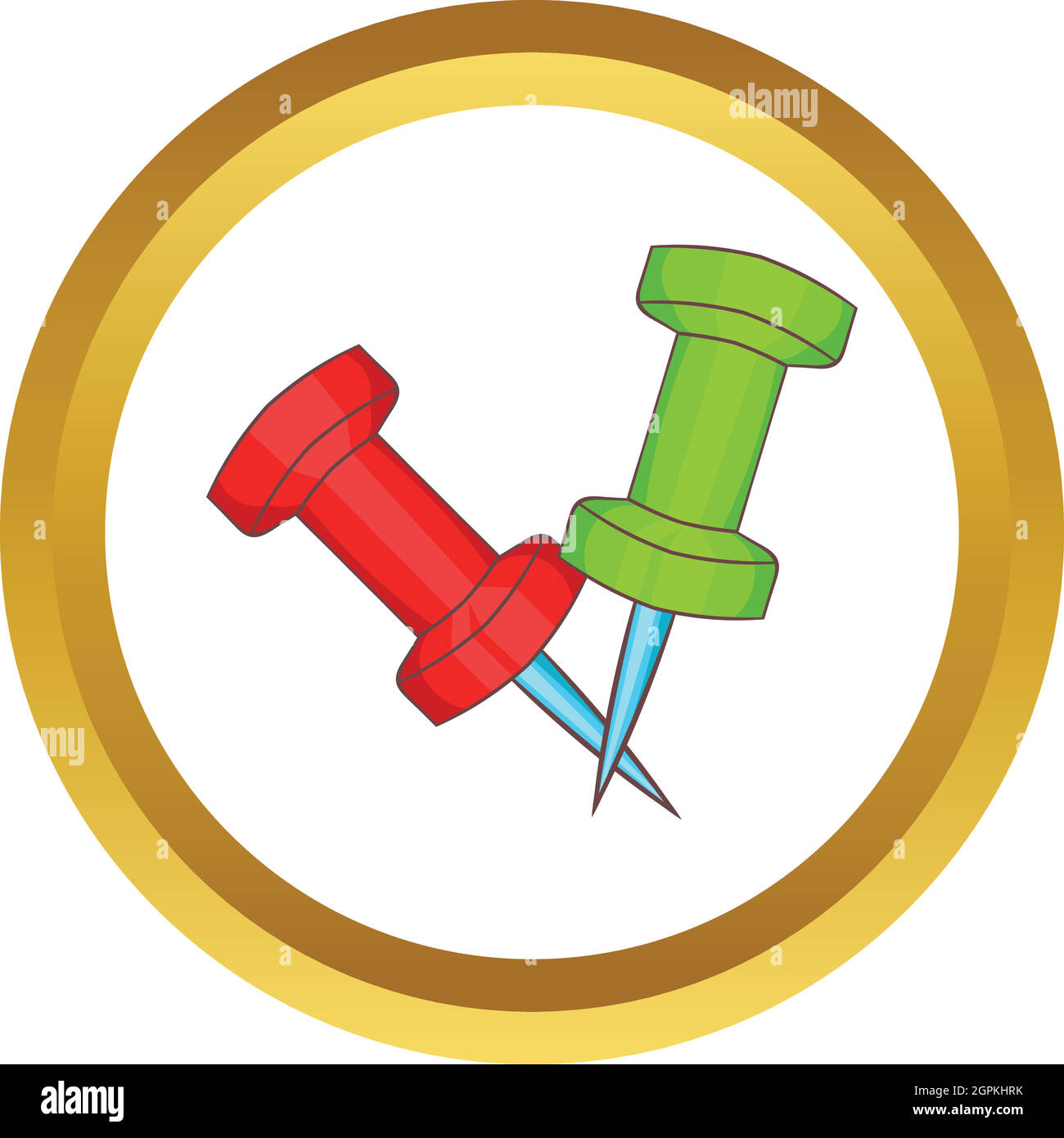 Two pins vector icon Stock Vector Image & Art - Alamy