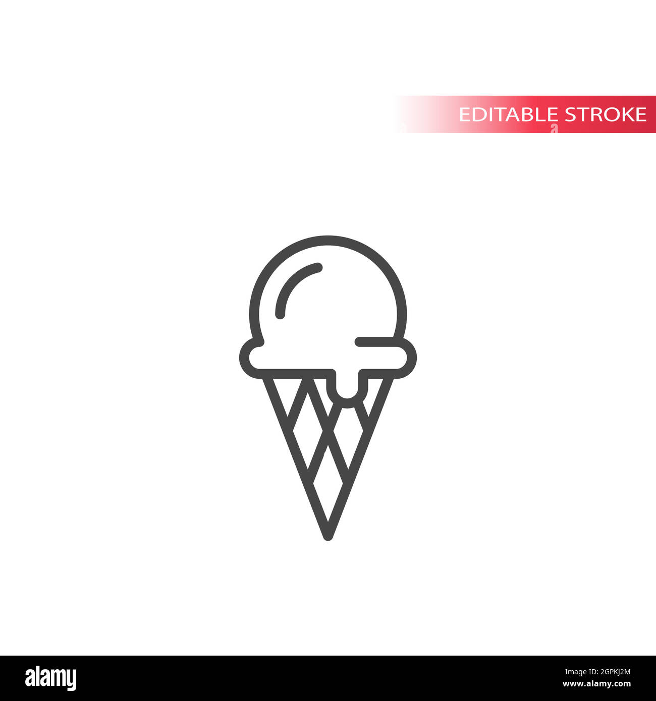 Ice cream line vector icon Stock Vector Image & Art - Alamy
