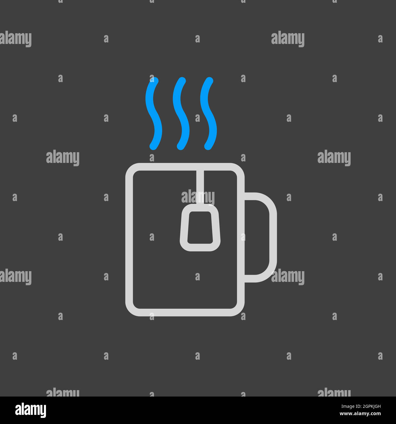 Cup hot tea on kitchen Stock Vector Images - Alamy