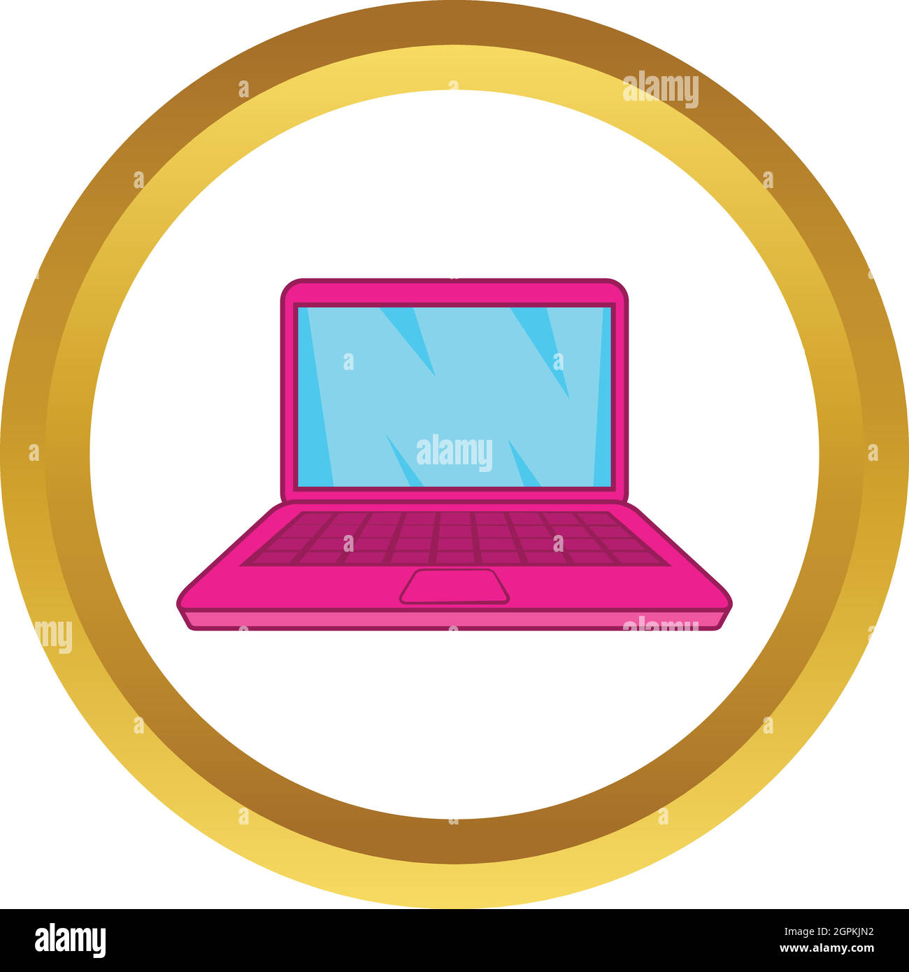 Pink laptop vector icon Stock Vector Image & Art - Alamy