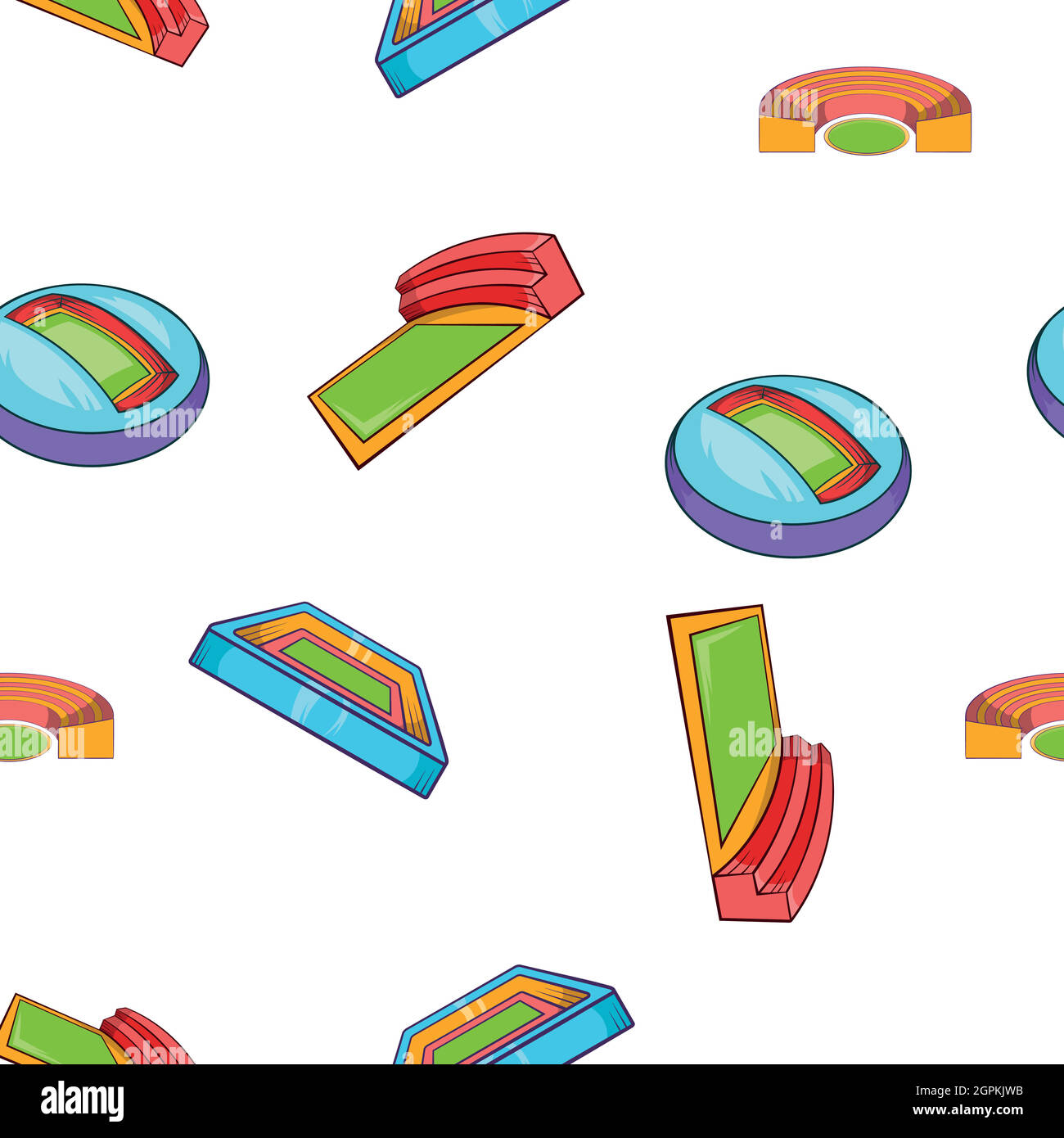 Complex for championship pattern, cartoon style Stock Vector Image ...