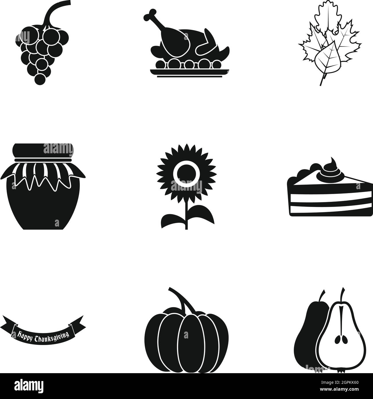 Happy thanksgiving design Black and White Stock Photos & Images - Alamy