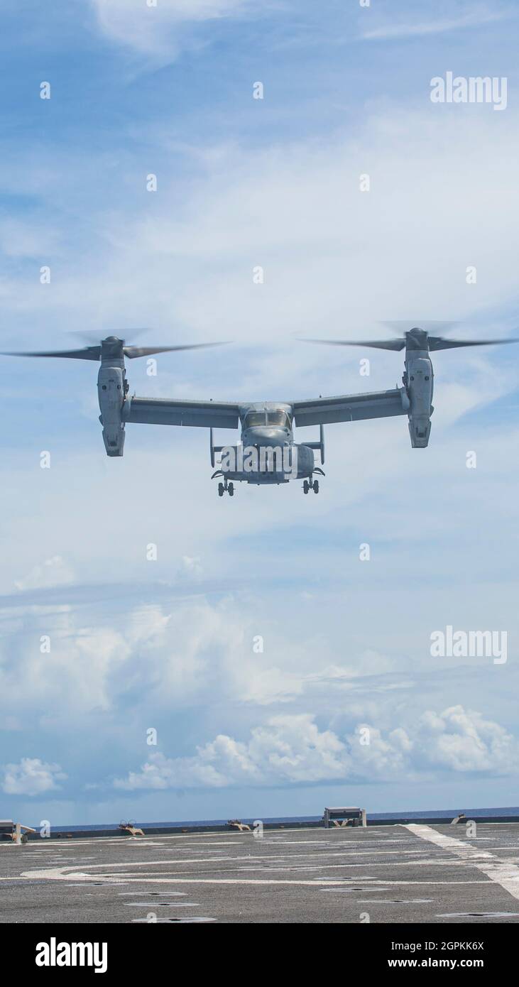 A U.S. Marine Corps MV-22B Osprey assigned to Marine Medium Tiltrotor ...