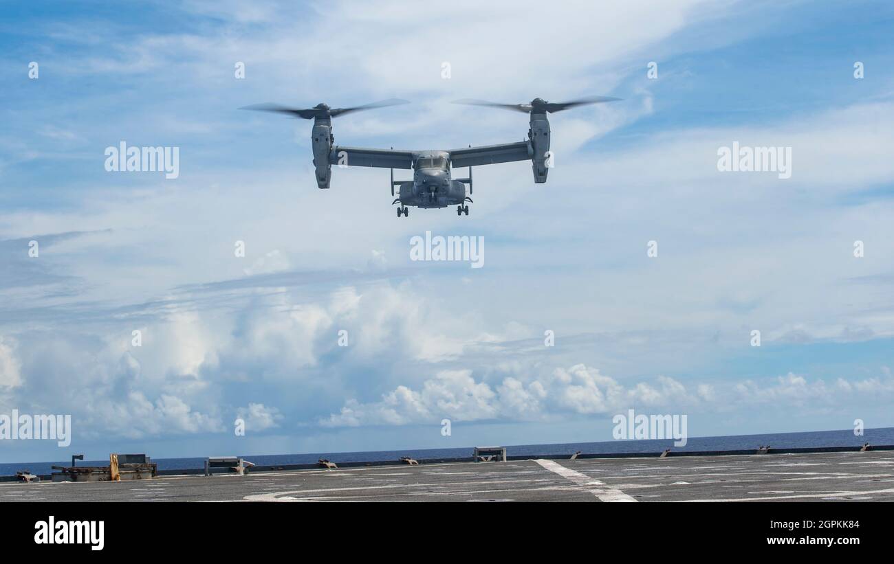 A U.S. Marine Corps MV-22B Osprey assigned to Marine Medium Tiltrotor ...