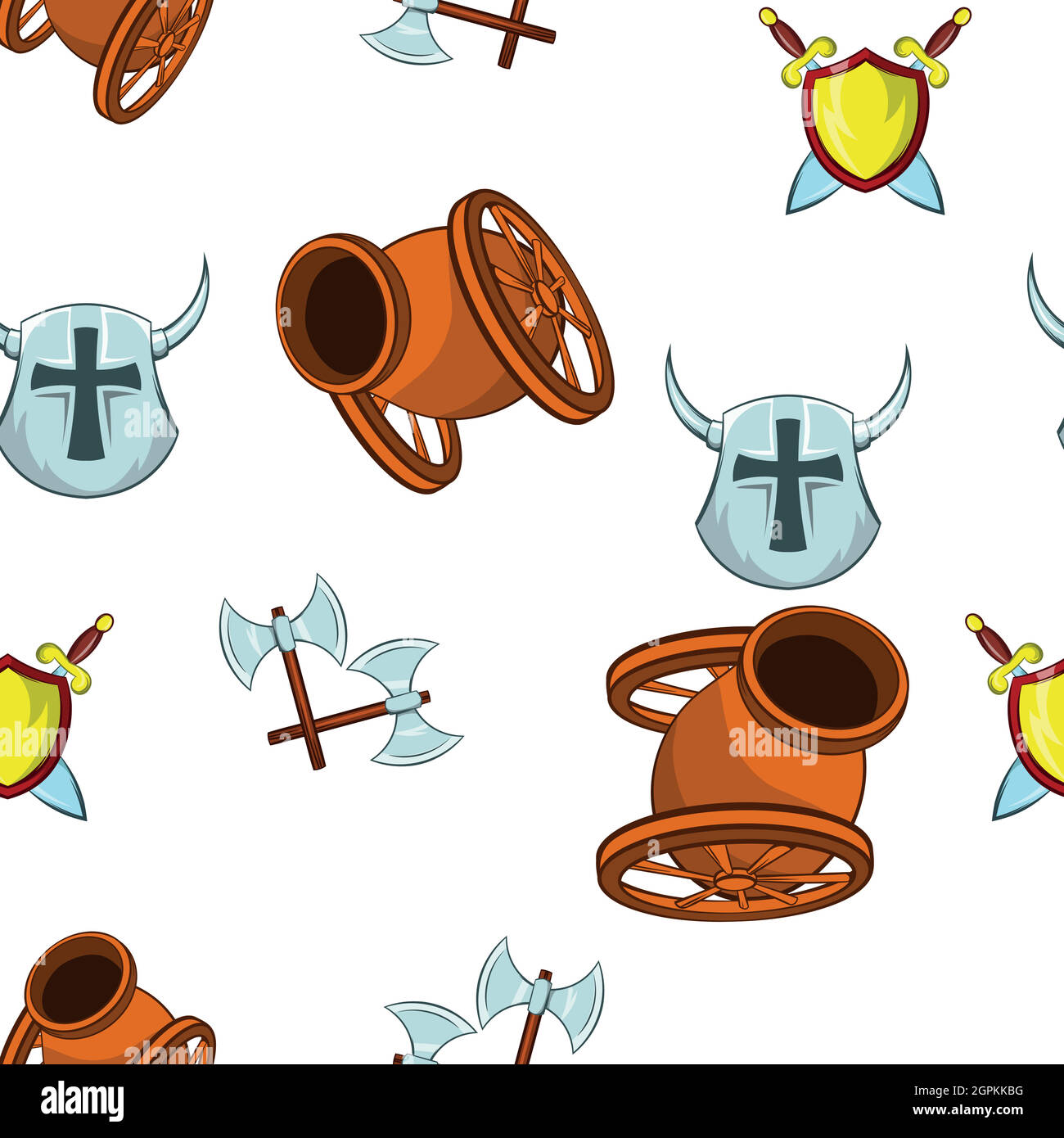 Cartoon helmet armor medieval war hi-res stock photography and images ...