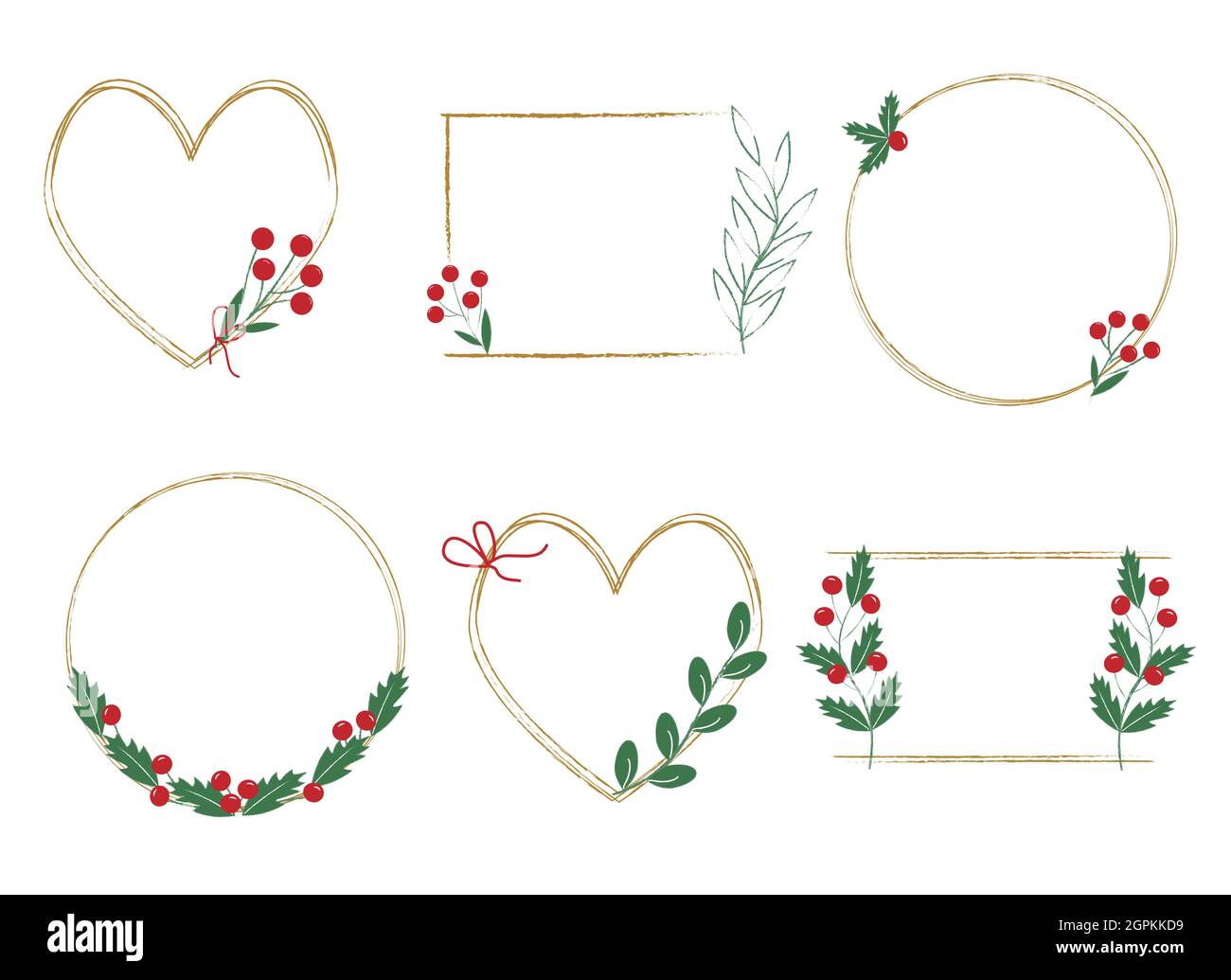 Festive holiday wreaths collection Cut Out Stock Images & Pictures - Alamy