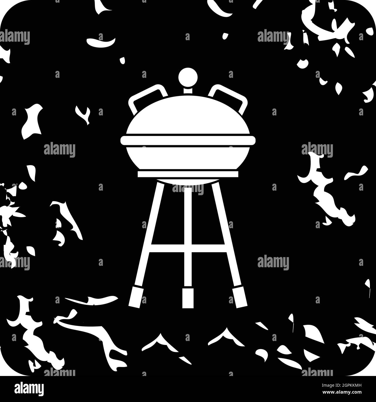 Barbecue graphic black white Stock Vector Images - Alamy