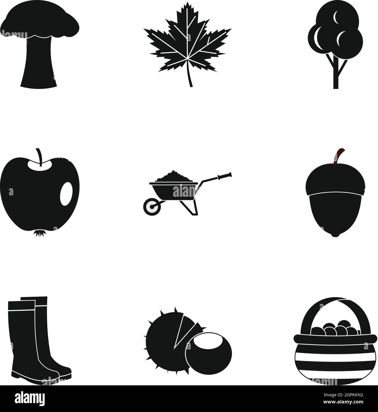 Autumn icons set, simple style Stock Vector Image & Art - Alamy