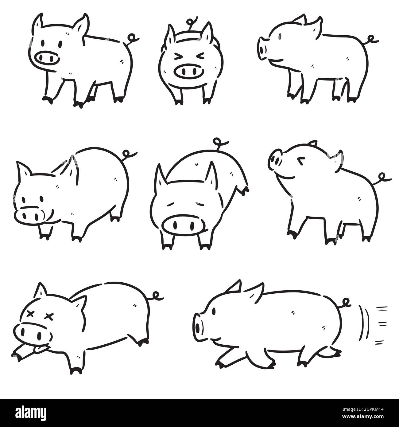 vector set of pig Stock Vector Image & Art - Alamy