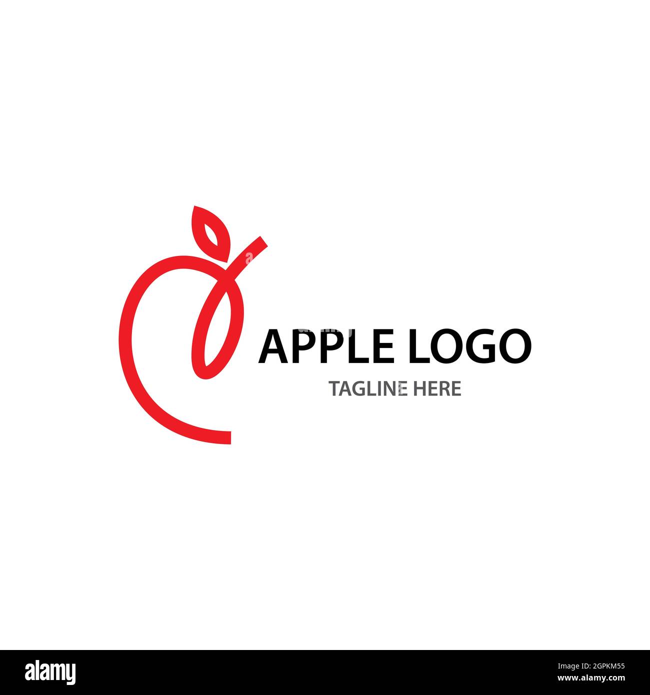 Apple logo template illustration design Stock Photo - Alamy