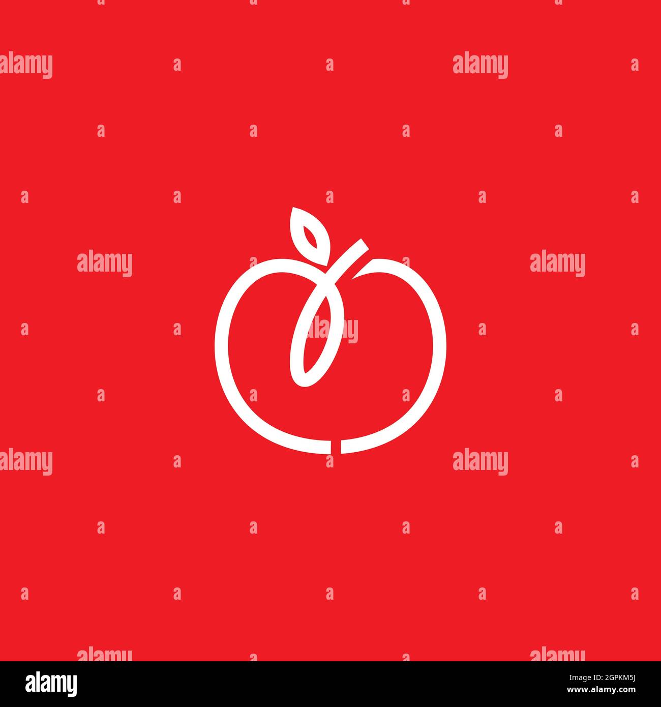 Apple logo template illustration design Stock Photo - Alamy