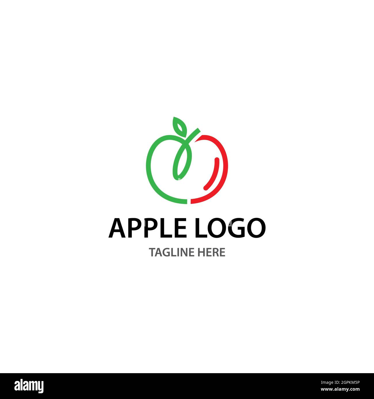 Apple logo template illustration design Stock Photo - Alamy