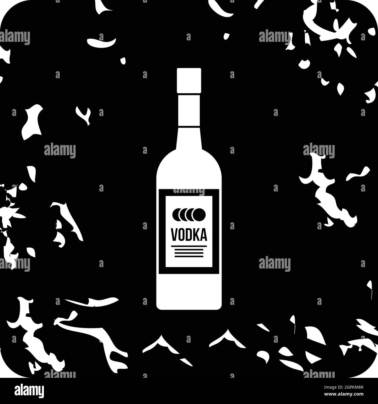 Bottle of vodka icon, grunge style Stock Vector Image & Art - Alamy